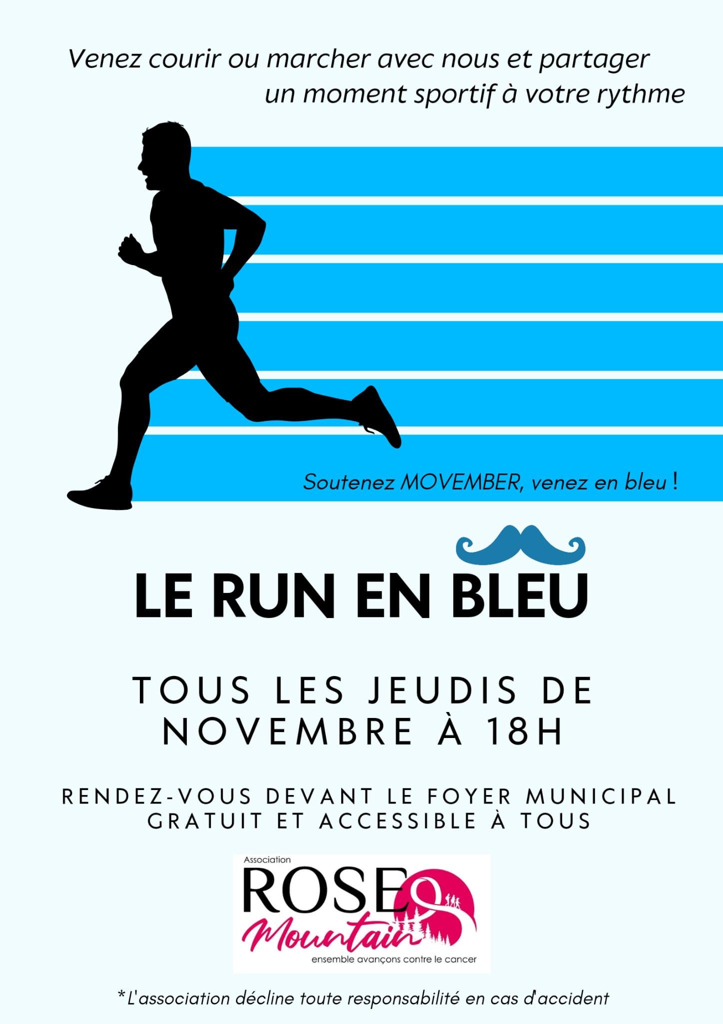 Run en Bleu - Movember / novembre bleu - Mairie de Bourg d’Oisans