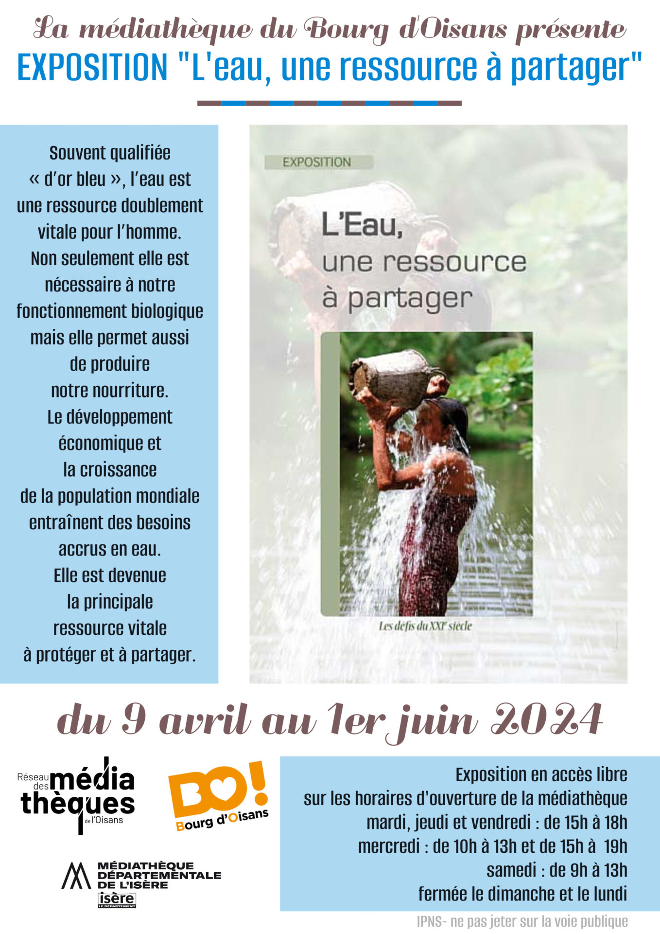 exposition "L'eau une ressource à partager" - Mairie de Bourg d’Oisans