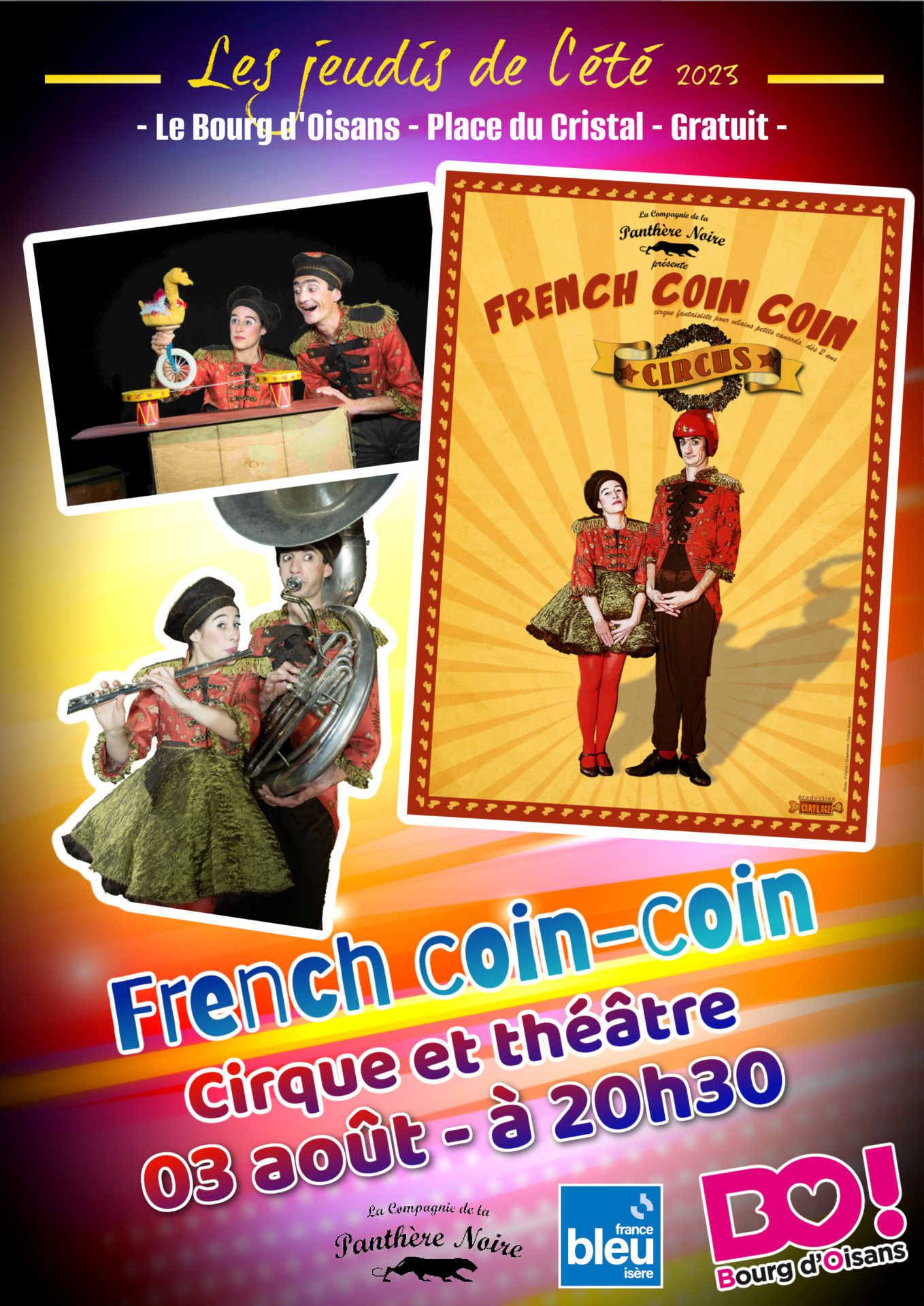 Le spectacle du jeudi - French coin-coin circus - Mairie de Bourg d’Oisans