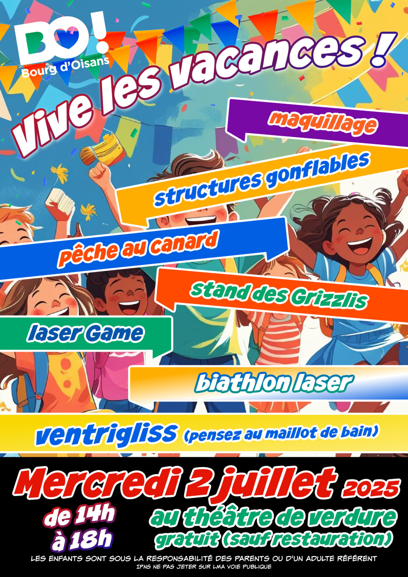 fête de fin d'année scolaire - vive les vacances ! - Mairie de Bourg d’Oisans